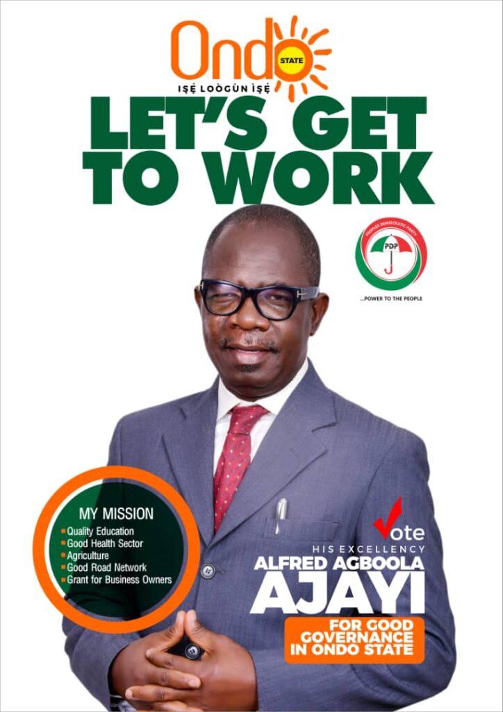 ONDO 2024: PDP CANDIDATE, AGBOOLA AJAYI SURE OF VICTORY AS SOUTHWEST ...