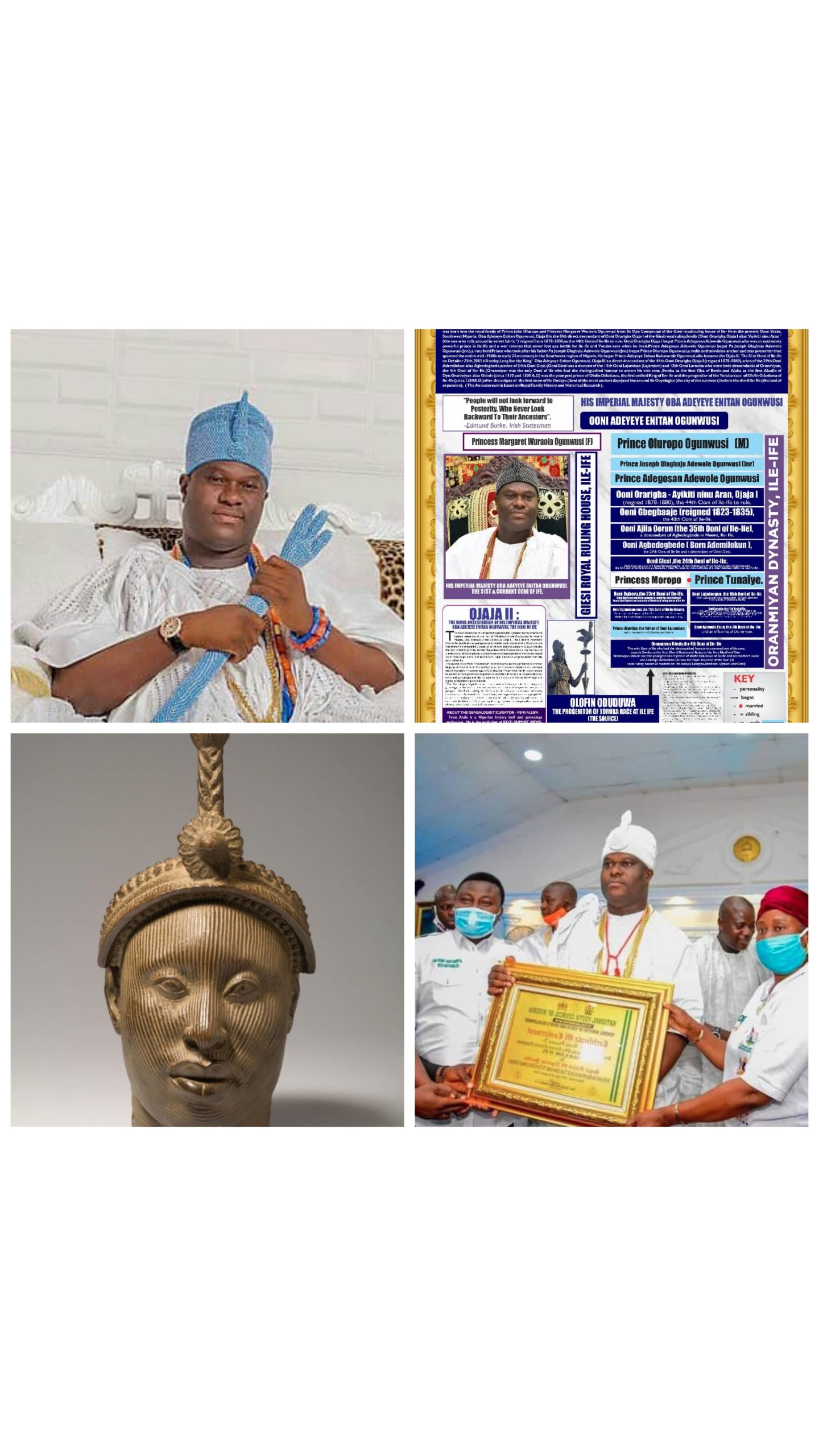 IN HONOUR OF THE GENEALOGY AND HERITAGE OF OONI OF IFE ,OBA ENITAN ...